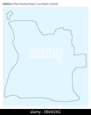 Angola map. Just a simple border map. Shape of the country. Flat blank ...