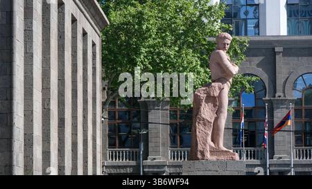 A stone statue of Stepan Shahumyan in Yerevan, Armenia. He was also ...