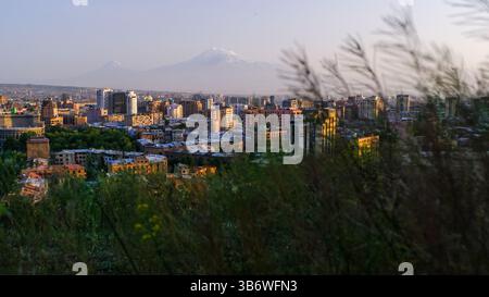 Mount Ararat, the traditional resting place of Noah's Ark, looming over ...