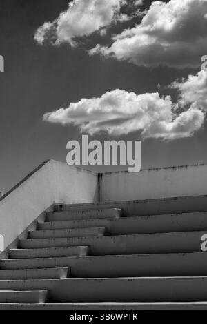 Steps to the Sky: Clouds Above Concrete Stock Photo - Alamy