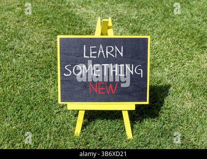 Learn something new symbol. Concept words Learn something new on ...