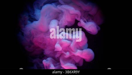 Blur color pigment. Fog ink blend. Defocused orange pink dust liquid ...