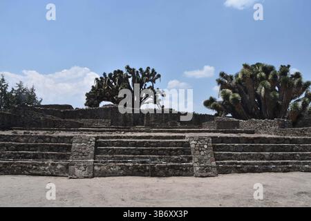 Prehispanic ruins at Tecoaque in the Mexican state of Puebla Stock ...
