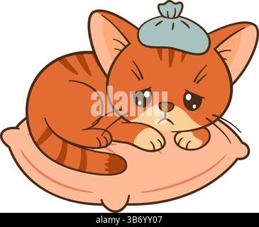 Cartoon head of a ginger orange tabby cat. Vector illustration Stock ...