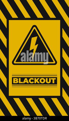 Power outage vector blackout failure electric warning logo symbol ...