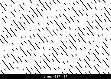 Rain pattern. Black slanted interrupted lines on white background ...