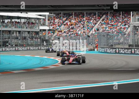 #44 Lewis Hamilton, and #16 Charles Leclerc, Scuderia Ferrari, drives ...