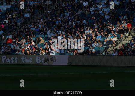 Fans watch during the second half of an NFL football game between the ...