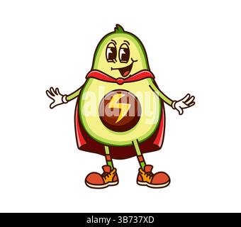 Super hero slice of ripe green pear character vector ilustration Stock ...