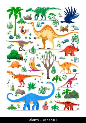 Cartoon Datousaurus dinosaur character, cute dino or kids Jurassic park ...