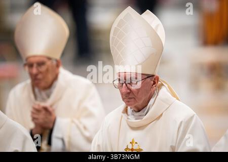 Vatican, Vatican. 04th May, 2025. Cardinal Pietro Parolin attends the ...