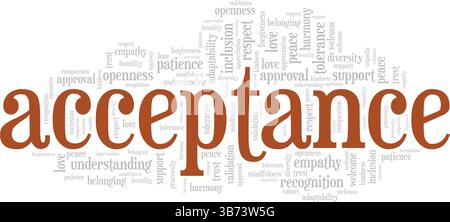 Acceptance word cloud conceptual design isolated on white background ...