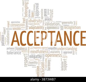 Acceptance word cloud conceptual design isolated on white background ...