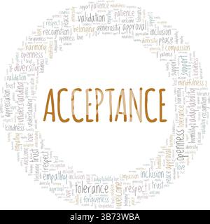 Acceptance word cloud conceptual design isolated on white background ...