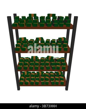 Warehouse icon digital green Stock Vector Image & Art - Alamy