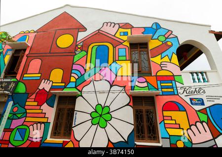 Melaka's amazing street art Murals, Malacca old town, Malaysia Stock ...