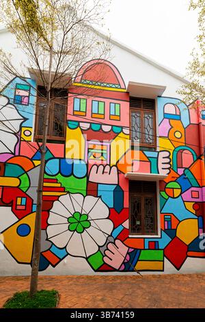 Melaka's amazing street art Murals, Malacca old town, Malaysia Stock ...