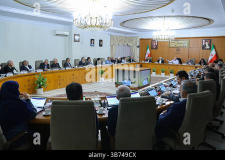 Iranian President, Masoud Pezeshkian, chairs a cabinet meeting Iranian ...