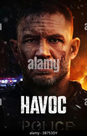 TOM HARDY in HAVOC (2025), directed by GARETH EVANS. Credit: Severn Screen / One More One ...