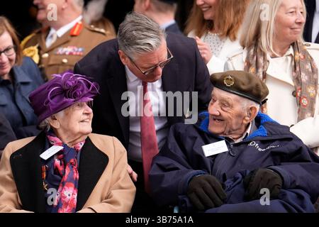 (Left to right) Ruth Barnwell, Prime Minister Sir Keir Starmer and Joe ...
