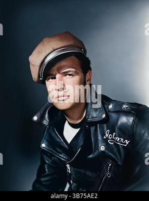 Marlon Brando (Publicity photo for The Wild One) 1953 Stock Photo - Alamy