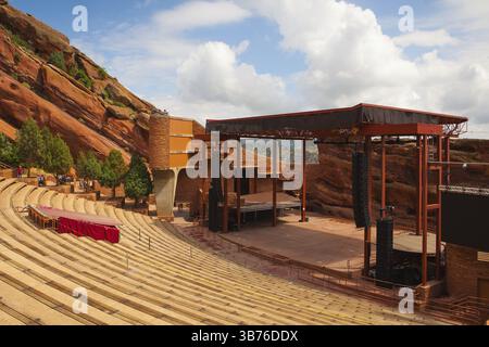 Famous Historic Red Rocks Amphitheater near Denver, Colorado Stock ...