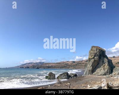 Goat Rock beach sits on the California coast in Sonoma County Stock ...