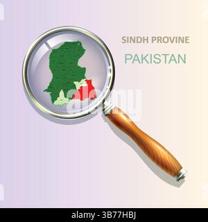 Sindh Province of Pakistan vector icon. Sindh Province State Map icon ...