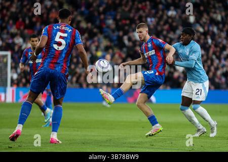 Adam Wharton of Crystal Palace controls the ball during the ...