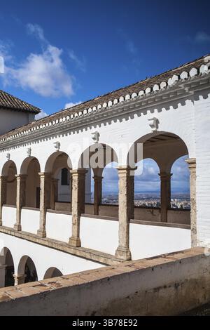 Arched gallery windows of South Pavillon of Generalife in Alhambra ...