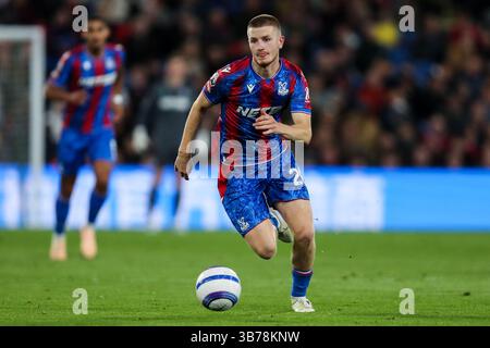 Adam Wharton of Crystal Palace breaks away during the Premier League ...
