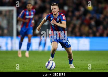 Adam Wharton of Crystal Palace breaks away during the Premier League ...