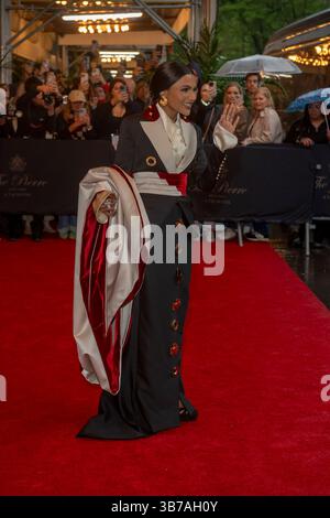 Mindy Kaling departs the Pierre Hotel for 2025 Met Gala in New York ...
