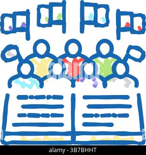 patriotism citizen icon doodle illustration Stock Vector Image & Art ...