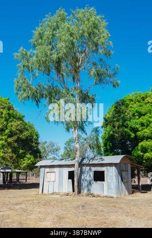 Old corrugated sheets shed at historic Old Laura Homestead, Lakefield ...