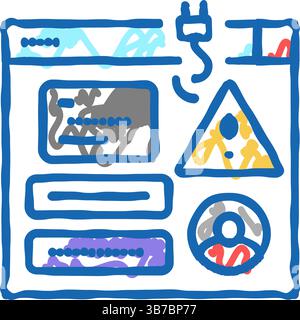 whale phishing attacks icon doodle illustration Stock Vector Image ...