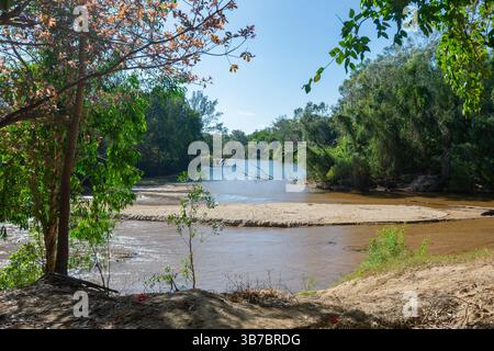 Meeting of the Normanby and the Laura Rivers, Lakefield National Park ...
