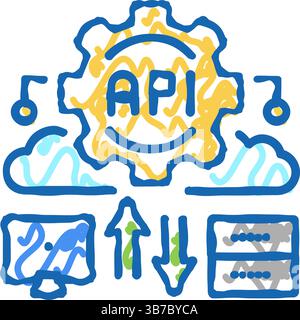 iot financial technology icon doodle illustration Stock Vector Image ...