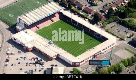 aerial view of Walsall FC football ground The Bescot Stadium Stock ...