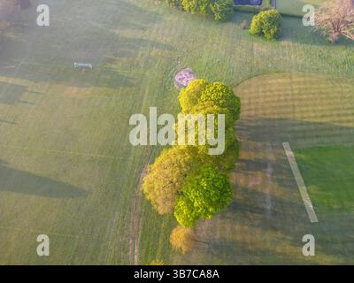aerial view of newdigate park and cricket ground in newdigate surrey ...