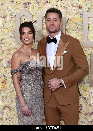 Justin Hartley and Sofia Pernas attend the 83rd annual Golden Globe ...