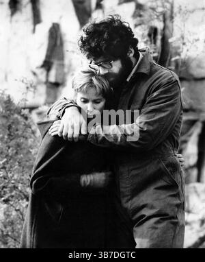 Bibi Andersson, Elliott Gould, on-set of the film, "The Touch ...