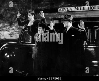 Mauritz Hugo, Joe A. Devlin, Don Rowan, on-set of the film, "Wanted By The Police", Monogram ...