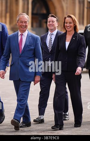 MP Sarah Pochin, MP Nigel Farage and Westminster City Councillor for ...