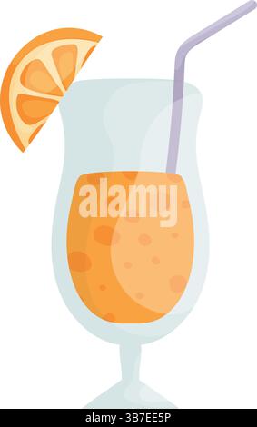delicious tasty refresh fruit orange juice mason jar cartoon vector ...