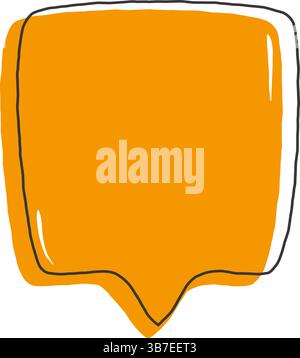 Chat Icon. Black on Orange Background. Vector Illustration Stock Vector ...