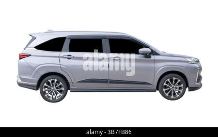 Modern gray suv car side view isolated on studio background Stock Photo ...