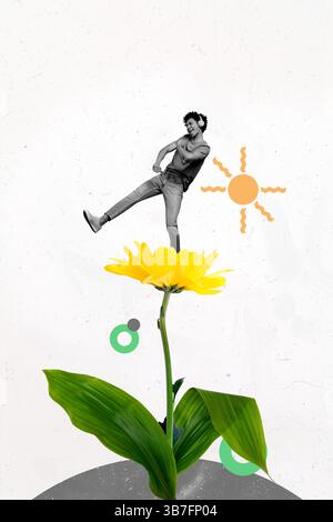 Trend artwork sketch design montage 3D collage of asian american market ...