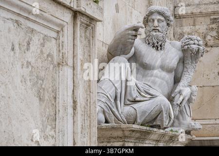 statue of the Tiber, originally the Tigris, Piazza del Campidoglio ...