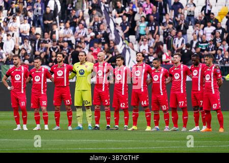 Team of AC Monza during the Italian championship Serie B football match ...
